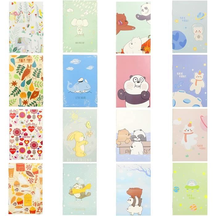 Burkfeeg 16 Pièces Petit Carnet de Notes de Poche, Couverture Souple ...