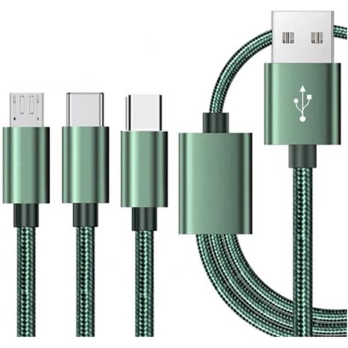 Station De Charge Usb Câble De Chargeur Usb 3 En 1 De Type C Cordon Usb ...