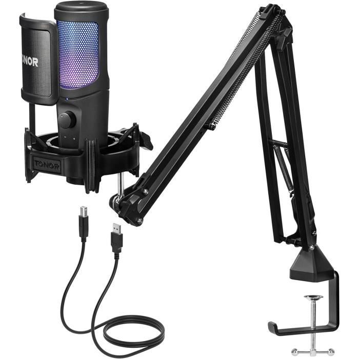 Usb Microphone Gaming Kit, Micro Rgb Pc Condensateur Professionnel Pour ...