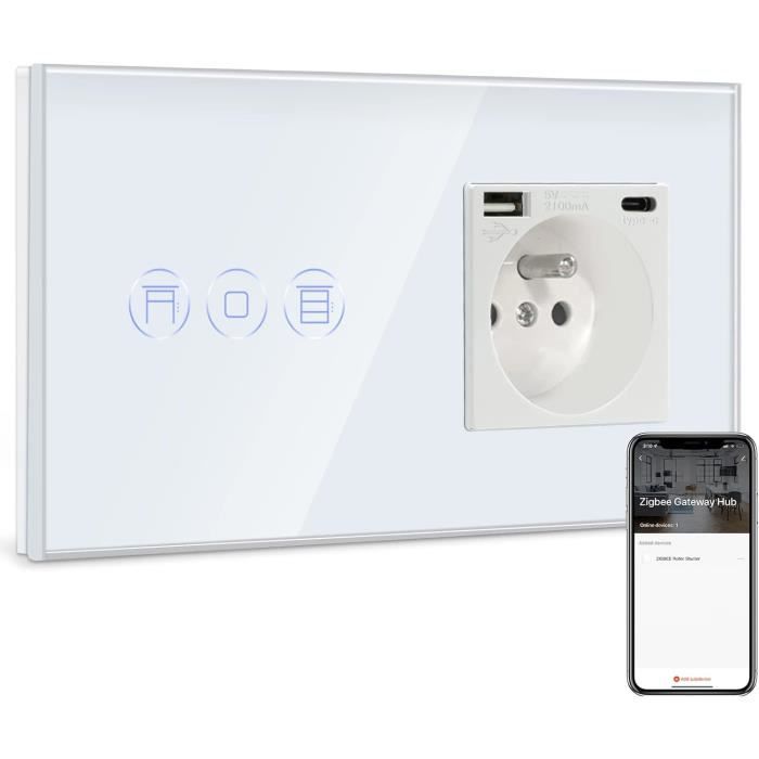 Normale Prise Murale Usb Et 1 Type C Avec Zigbee Interrupteur Volet ...