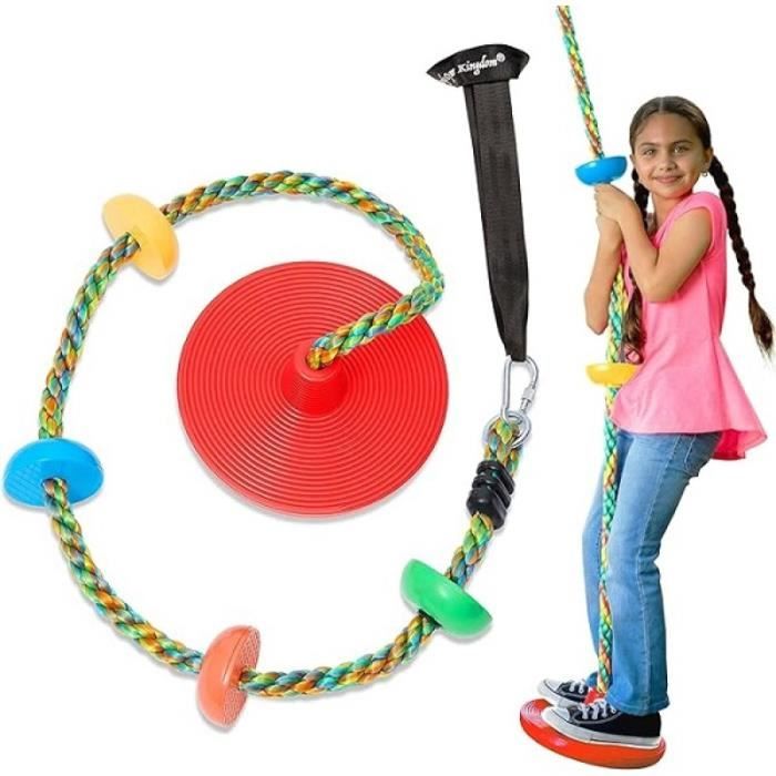 Balançoire enfant - ZGEER - siège monodisque mousqueton corde d ...