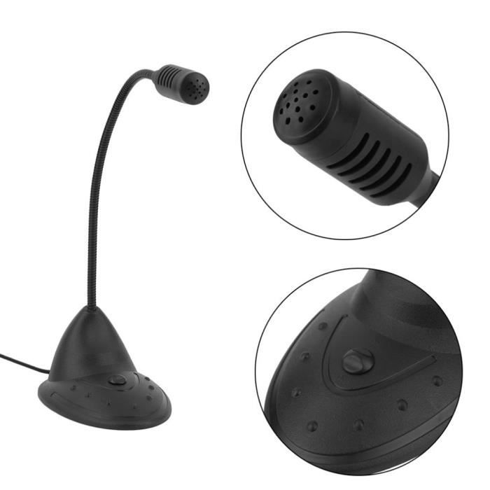 A-Microphone d'ordinateur filaire avec voix claire et chat vidéo pour ...
