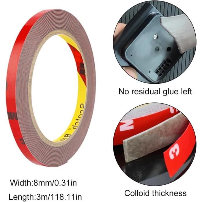 3M Ruban Adhésif Double Face Extra Fort Vhb Ruban De Montage, Étanche ...