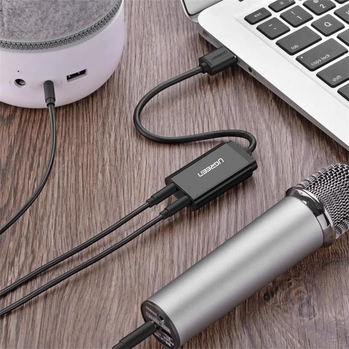 UGREEN Adaptateur Audio USB, Carte Son USB Externe vers 3,5mm Audio ...