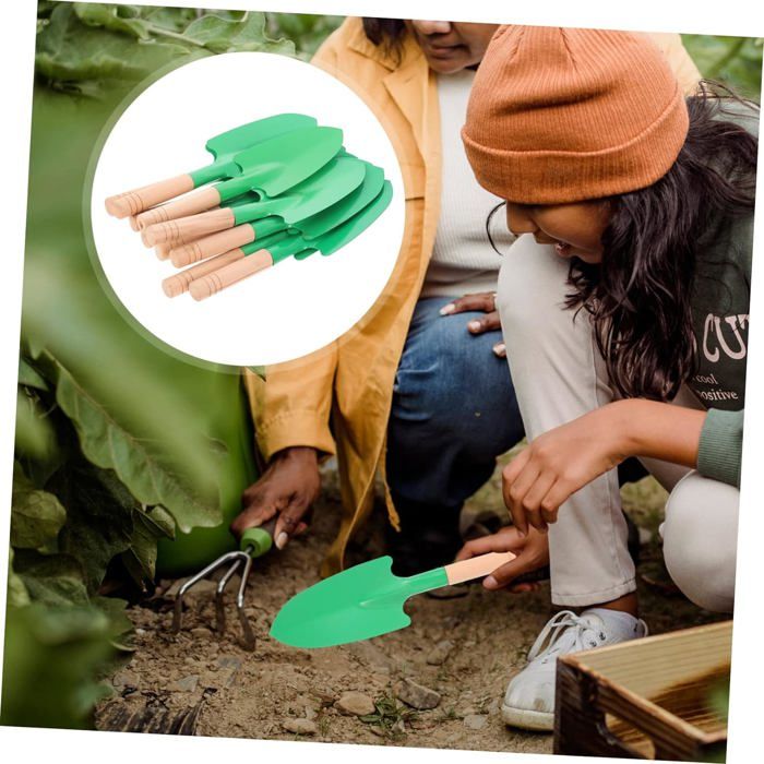Vert 30 Pièces Pelle à Manche en Bois Outils végétaux repiquage des ...