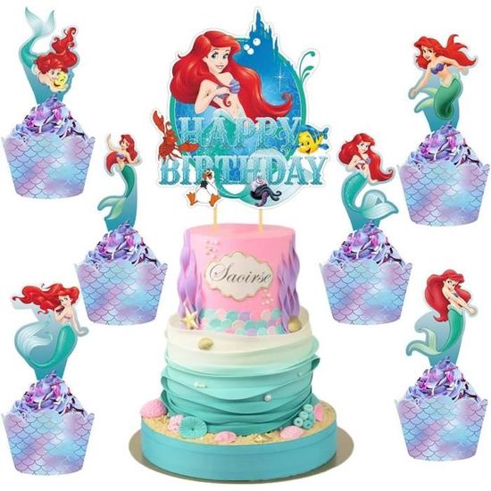 Sirène Gâteau Topper,Sirène Cupcake Décoration,Sirène Cake Toppers ...