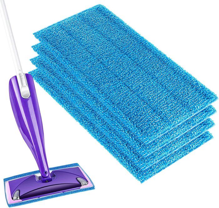 4 Lingettes pour Swiffer WetJet Spray Balais en microfibre Lavables ...