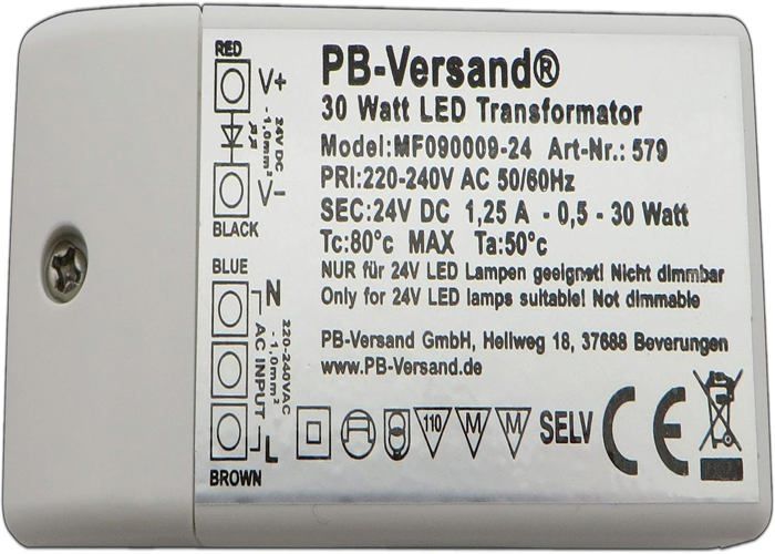 Mini transformateur pour ampoule LED 24 V CC 30 W (H 20 mm) - Cdiscount ...