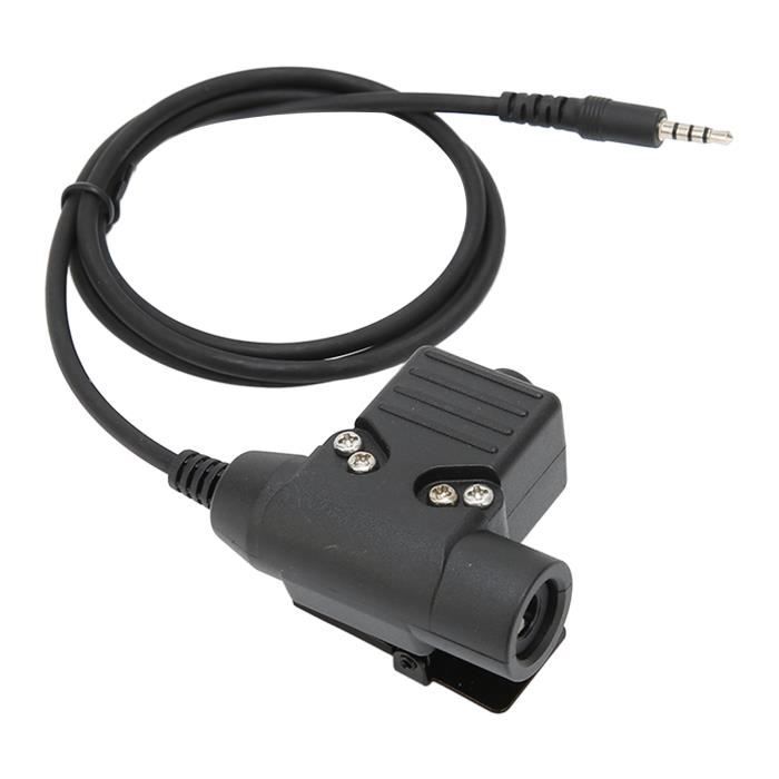 Akozon Casque U94 PTT U94 PTT Adaptateur Casque Câble Plug PTT Talkie ...