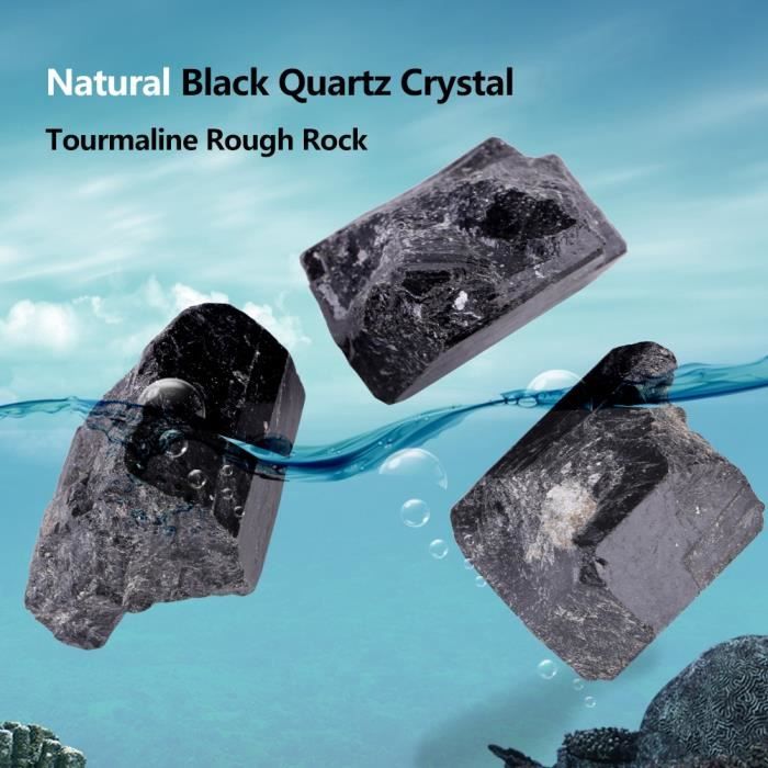 Tourmaline noire, pierre naturelle curative de roche brute de cristal de quartz noir naturel de ...