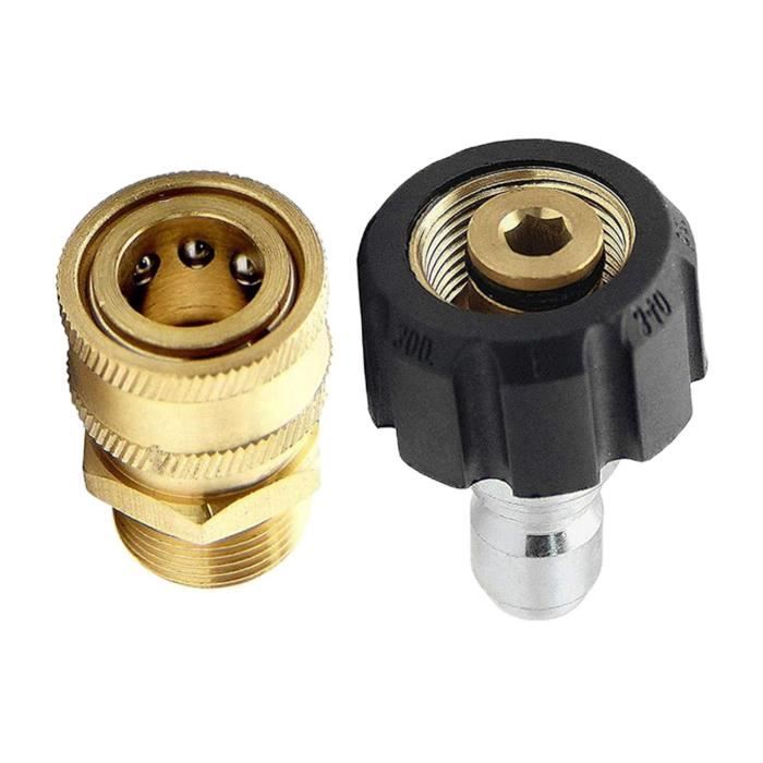 Kit d'adaptateur pour nettoyeur haute pression, M22 à 3/8 pouces, connexion rapide antirouille ...