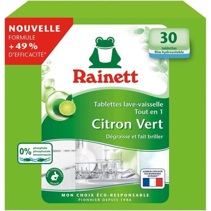 Tablettes lave-vaisselle Tout en 1 au citron vert - La boîte de 30 ...