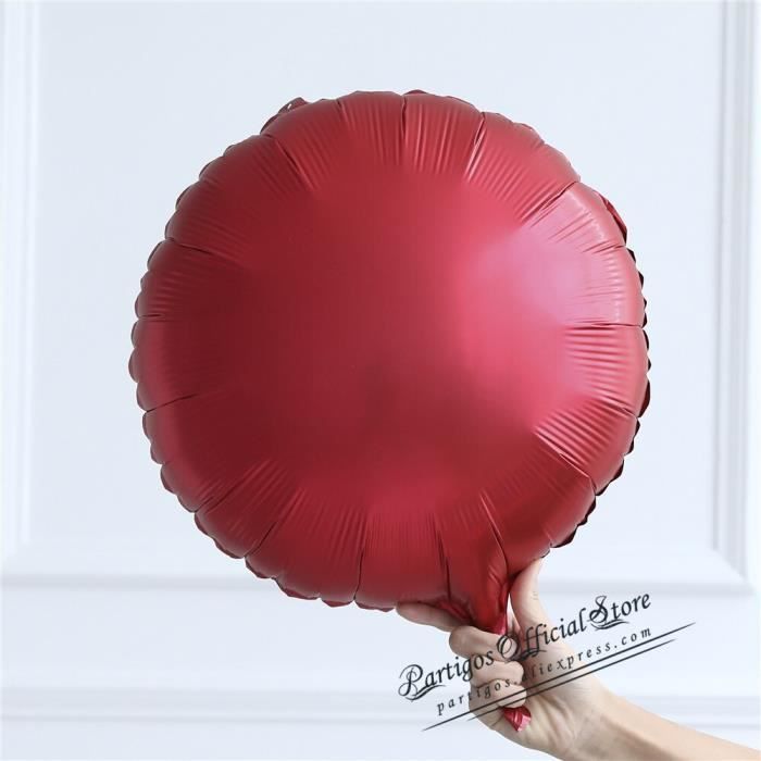 Ballon rond en aluminium pur métallique 18 pouces, 10 pièces, ballon Macaron à hélium pour ...