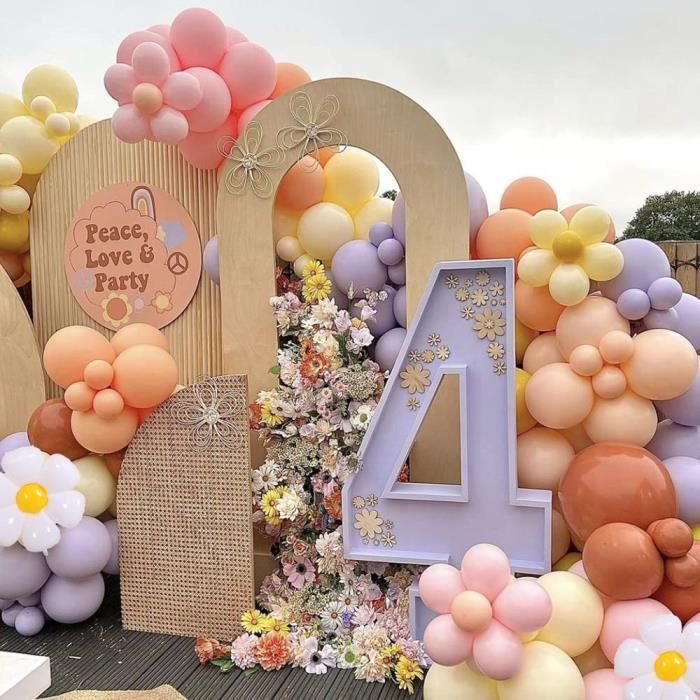 Kit Arche Ballon Boho,143 Pièces Fée Boho Rose Ballon Arch Kit Avec ...