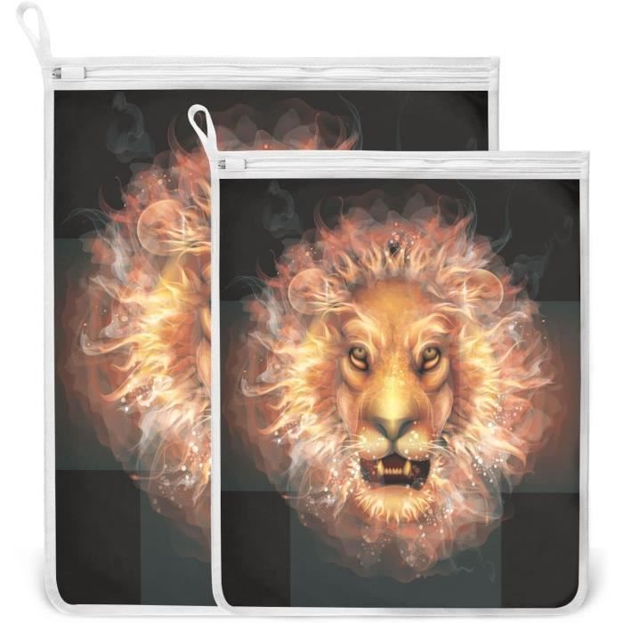 Feu Lion En Colère Filet À Linge Machine À Laver Sac De Lavage Du Linge ...