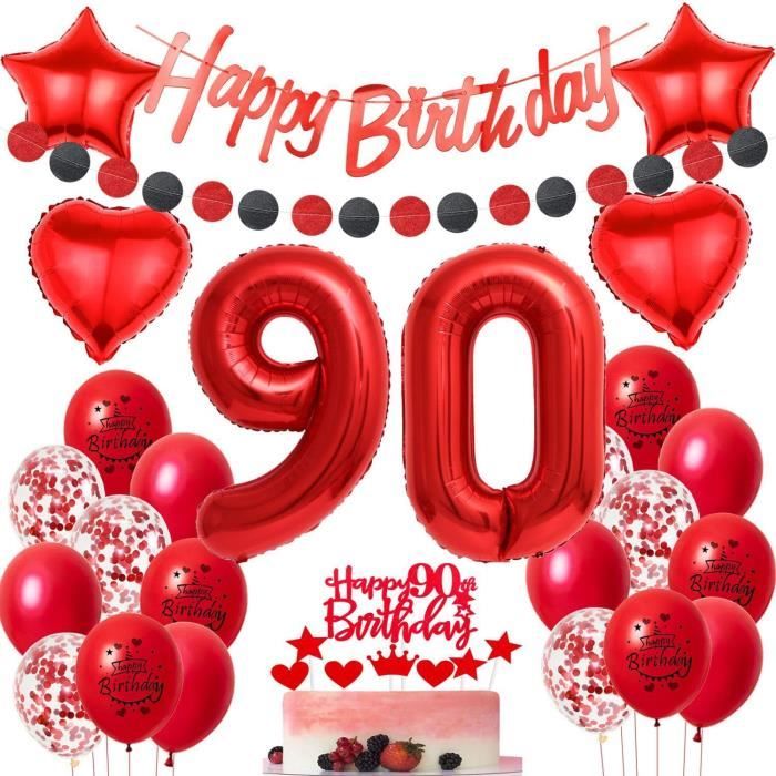 Décoration 90 Ans Anniversaire Femme Décoration Gâteau 90 Ans ...
