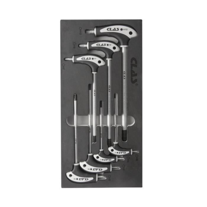 CLAS - INSERTS & MODULES - INSERT CLES EN T HEXAGONAL 3-10mm (7 PCS ...