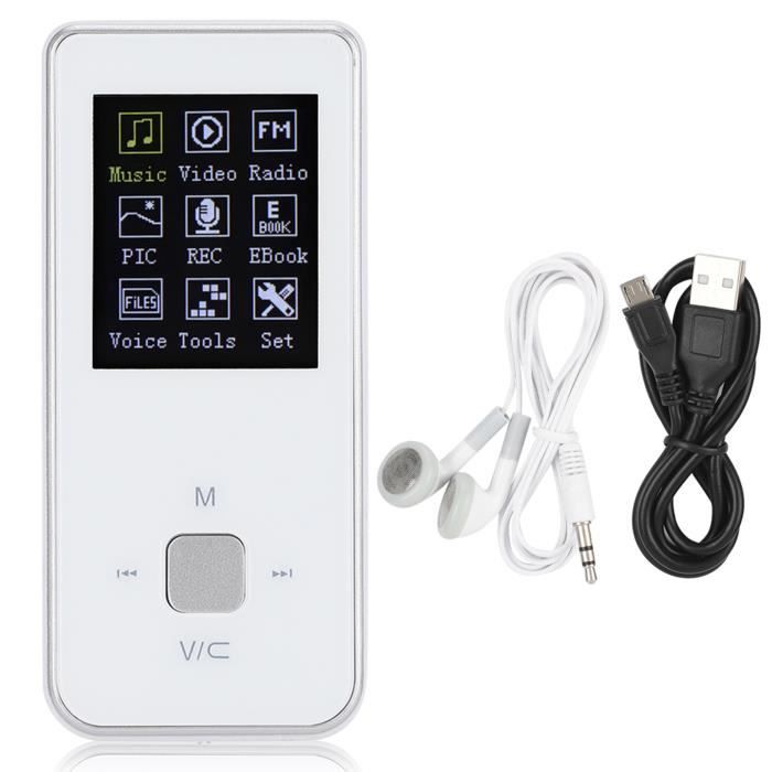 Dilwe Plug Card MP4 Surface miroir ultra-mince Écran couleur 1,8 pouces ...