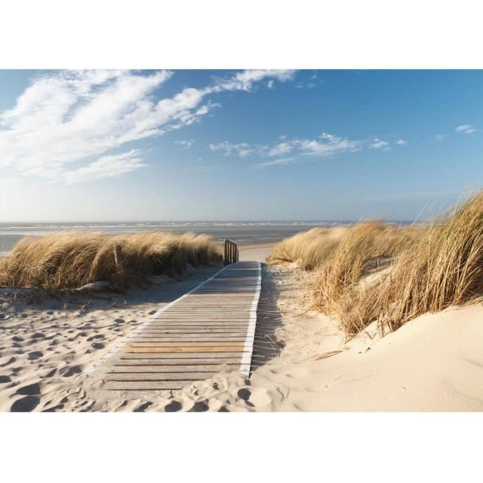 Papier Peint Intissé Mural Plage Et Mer Moderne Toison Salon Chambre À ...