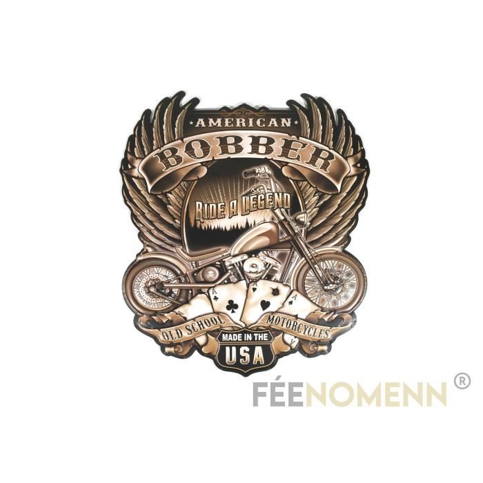 Déco Murale Vintage En Métal Moto Harley American Bobber Ride A
