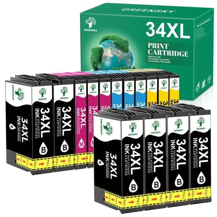 GREENSKY 15 CARTOUCHEs D'Encre 34Xl (T3471 T3472 T3473 T3474) De ...