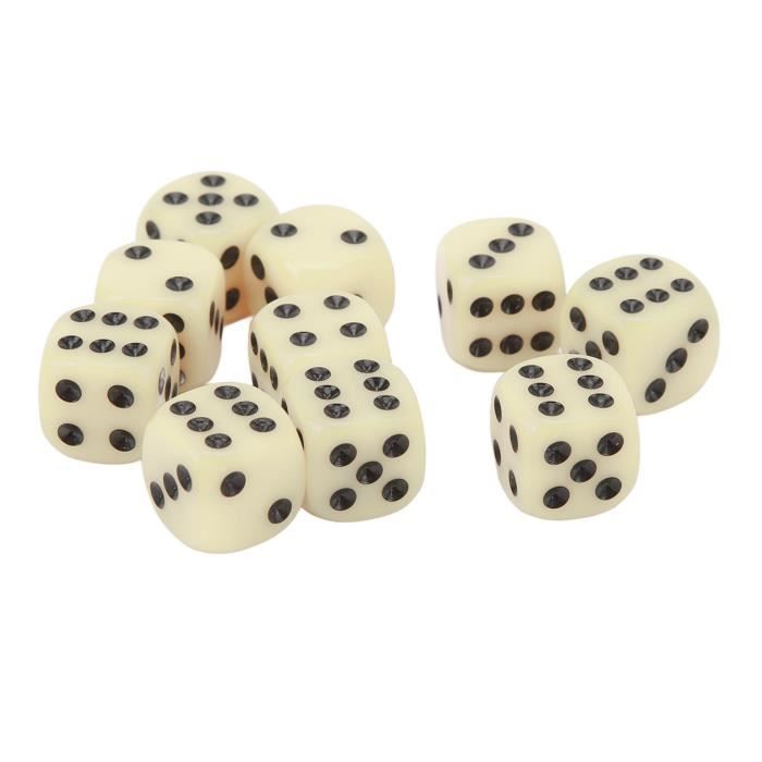 Lot de 30 dés à jouer 16mm - KEENSO - Jeu de dés pour enfants - Blanc ...