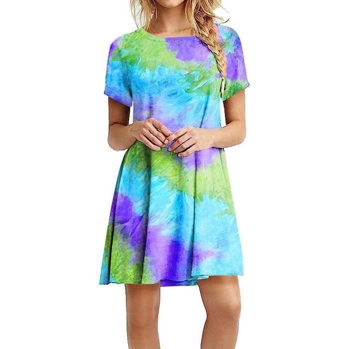 Robe chic et élégante courte femme - Givré - Genou - Bleu Bleu - Cdiscount Prêt-à-Porter