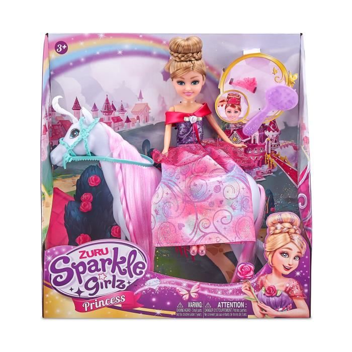 Poupée Princesse et Cheval Sparkle Girlz - Zuru - 10057 - Kit de jeu ...
