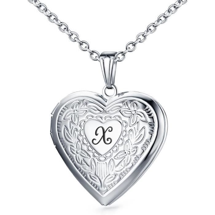 Collier Avec Médaillon En Forme De Cœur Et Tournesol Pouvant Contenir ...