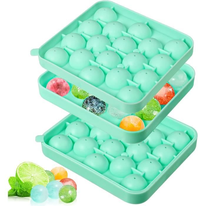 Lot De 2 Mini Bacs À Glaçons Ronds En Silicone De 2,8 Cm Pour Cocktails ...