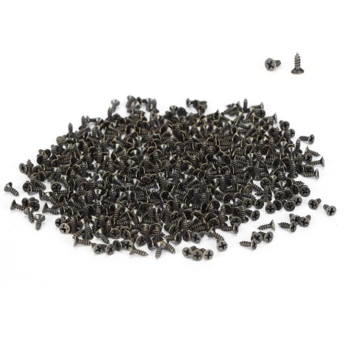 500 vis à bois en fer, fixation solide pour meubles, portes et fenêtres ...