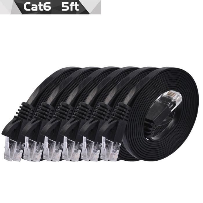 WHITE-2m -Câble Ethernet plat UTP CAT6 RJ45 LAN,15cm,25cm,50cm,1m,3m,5m ...