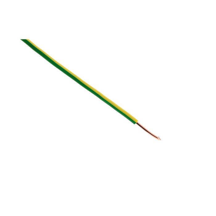 Câble électrique - Zenitech - HO7V-U - 2,5mm² - 10m - Vert-jaune ...