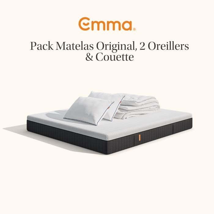 EMMA | Pack Matelas Emma Original 140x200 + 2 Oreillers Emma Original ...