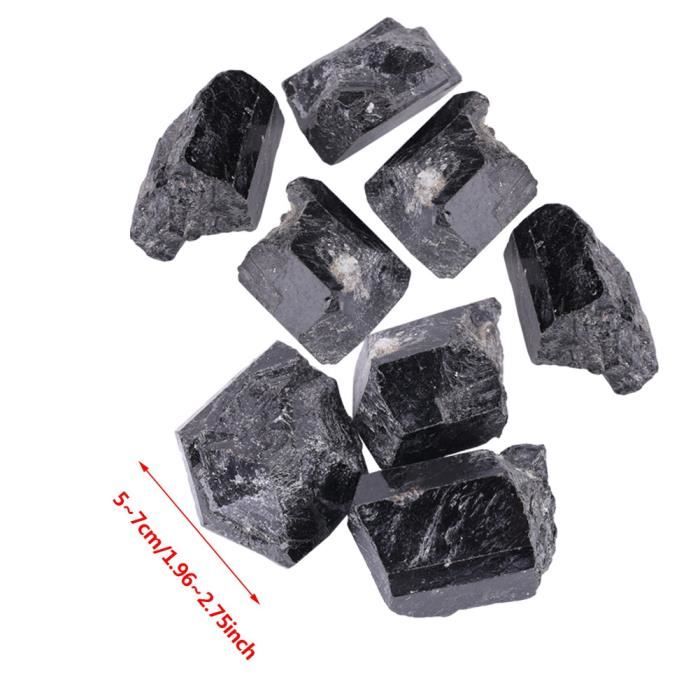 Tourmaline noire, pierre naturelle curative de roche brute de cristal de quartz noir naturel de ...