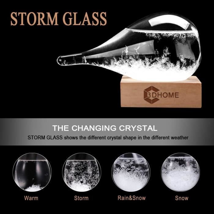 Baromètre Strom Glass - Verre Tempête - Bouteille de Prévisions Météo à ...