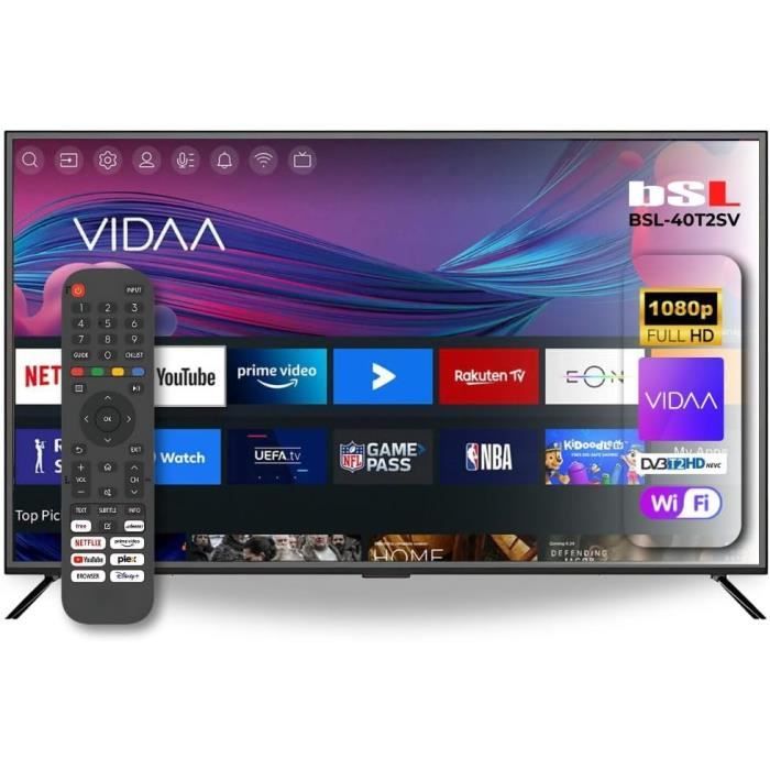 BSL BEAUTIFUL SOUND LINE Smart TV 40 pouces LED WiFi RJ45 Résolution ...