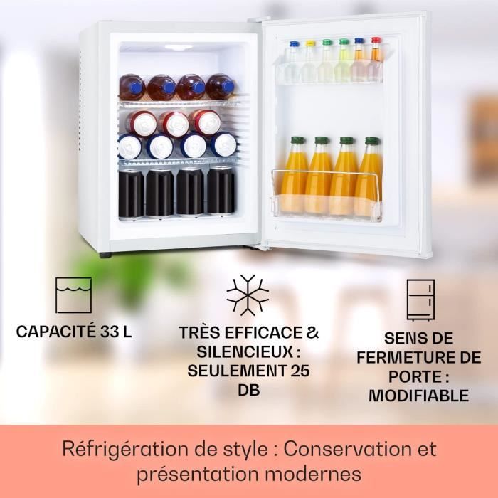 Mini Frigo de Chambre de 33L pour Snacks et Boissons, Petit Frigo Top ...