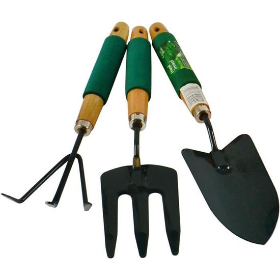 Jardin-Râteau Pelle Fourche Bêche - - 3pc Set de nettoyage d'excavation ...