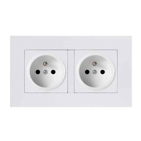 DAMILY® Double prise - 16A - Blanc - Cdiscount Bricolage