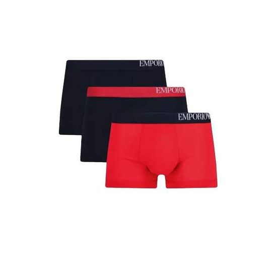 Boxers Soft Touch - Emporio Armani - Lot de 3 - Bleu - Homme Bleu ...
