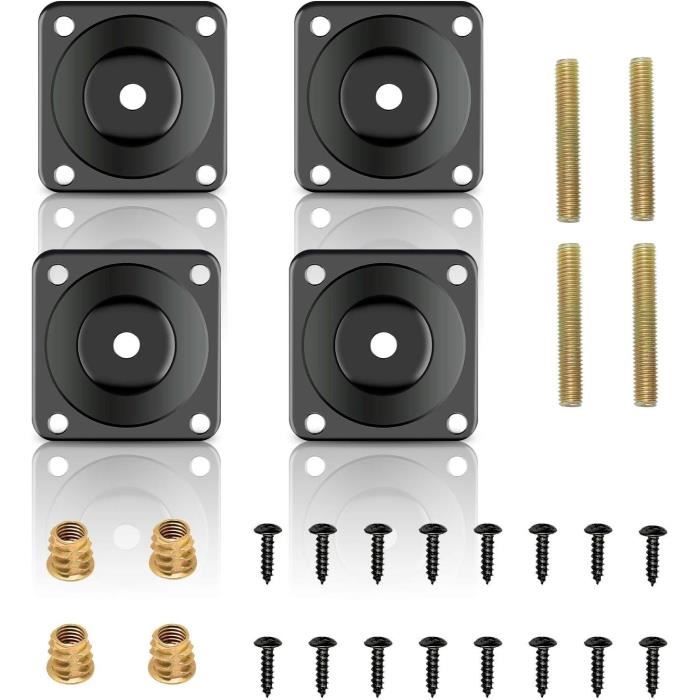 4 Pcs Plaques De Montage De Pied Plaque En Acier Inoxydable De Fixation ...