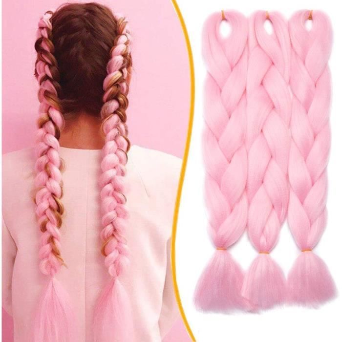 3 Pièces Mèche Tresse Africaine Hair Braid 300G[100G-Pièce] Extension ...