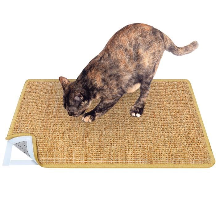 Griffoir - Chat - Sisal Naturel - 60x40 cm - Antidérapant - Protège ...