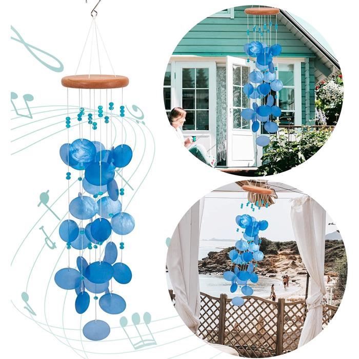 LIWI-Coquillage Vents carillons en Plein air, Tranche d'agate carillons ...