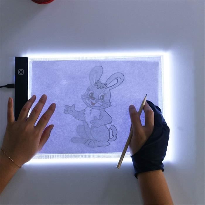 Planche à Dessin à LED A4, Ultra Mince 3 Modes Réglable LED Tableau de ...
