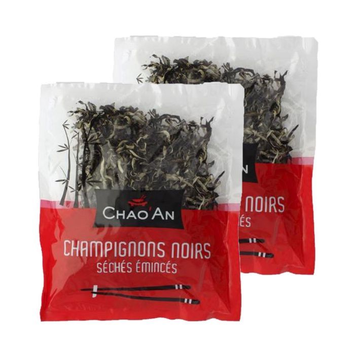 Chao'an - Lot 2x Champignon noir séché émincé - Sachet 80g - Cdiscount ...
