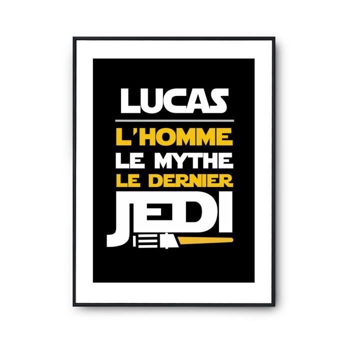 Affiche - Lucas - L'homme le mythe - Poster humour - Décoration murale ...