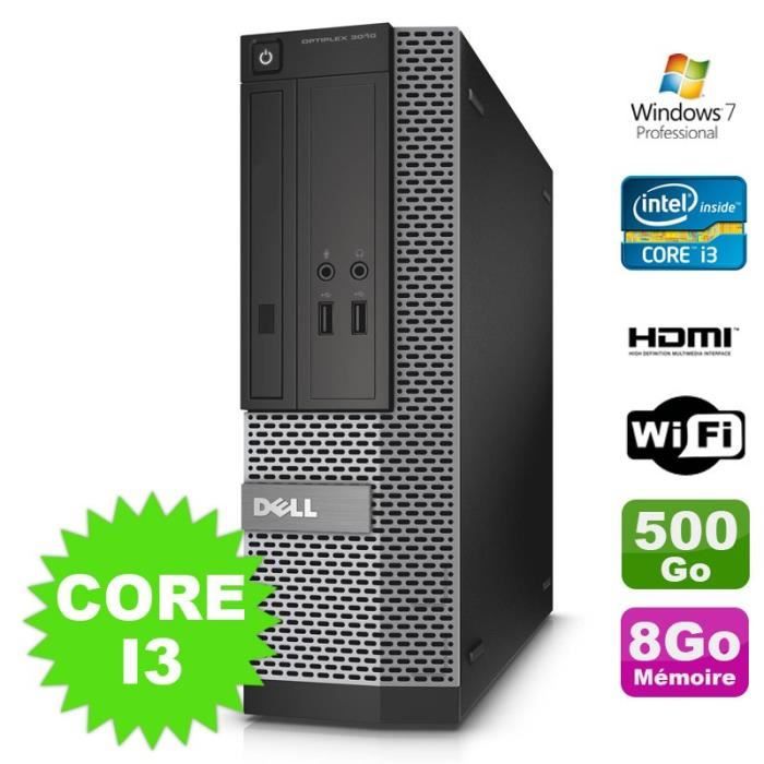 PC DELL Optiplex 3010 SFF Intel I3-2120 DVD 8Go 500Go HDMI Wifi W7 - Cdiscount Informatique