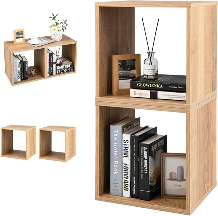 GOPLUS Lot de 2 Organisateurs de Rangement, Cubes de Rangement ...